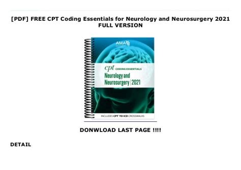 [pdf] Free Cpt Coding Essentials For Neurology And Neurosurgery 2021 Full Version
