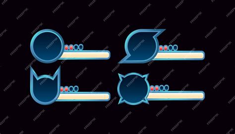 Premium Vector Set Of Fantasy Gui Indicator Progress Bar With Various