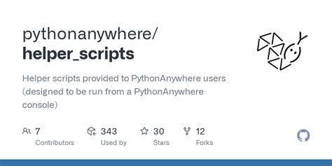 Github Pythonanywherehelperscripts Helper Scripts Provided To