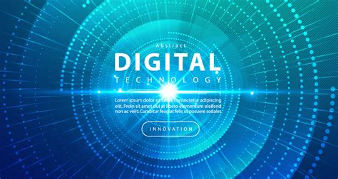 Digital Technology Speed Connect Blue Green Background Cyber Nano Information Abstract