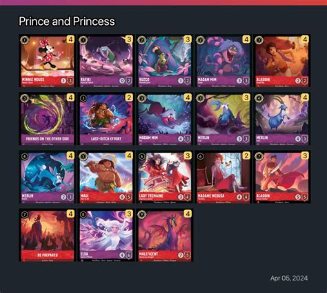 Prince And Princess Lorcana Deck Disney Lorcana