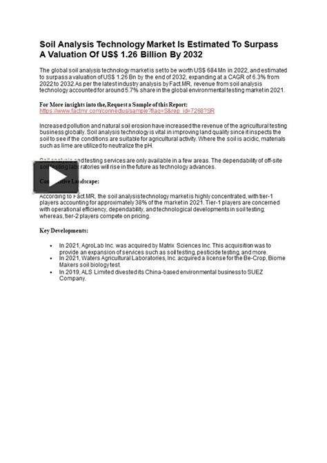 PPT Soil Analysis Technology Market PowerPoint Presentation Free To Download Id B MmQ M