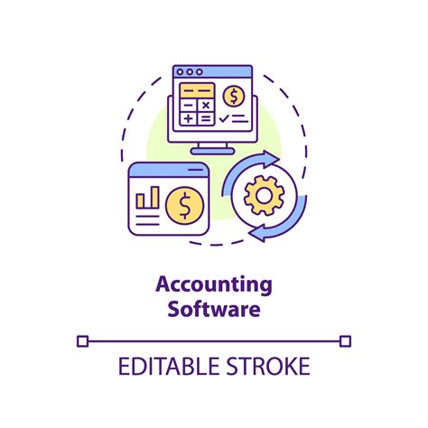 Accounting Software Concept Icon Computer Program Business Accounting Management Abstract Idea