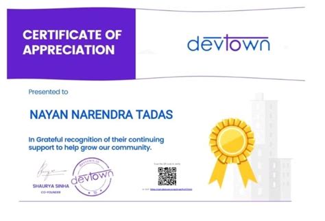 nayan tadas on linkedin devtown thankyou share
