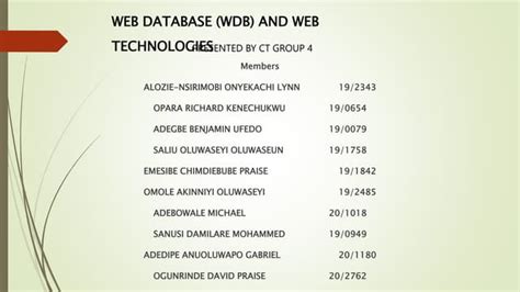 Web Database G4pptx Databases Computer Software And Applications