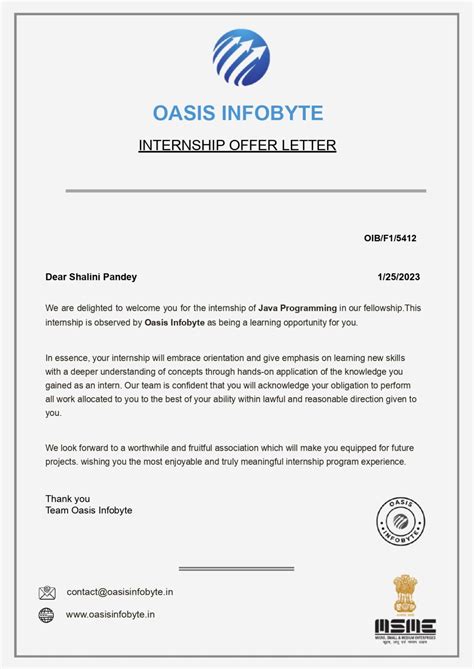 Shalini Pandey On Linkedin Oasisinfobyte Internship2023 Learning Javaprogramming