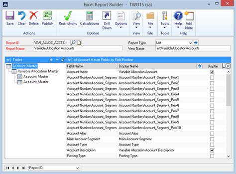 Variable Allocation Accounts Smartlist Builder Template Eone Solutions