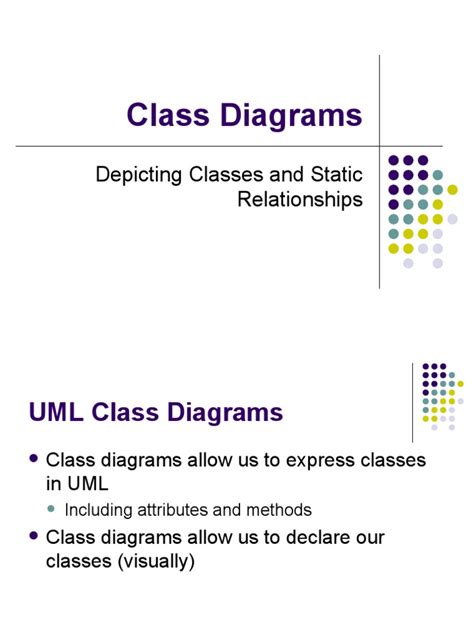 Class Diagrams Depicting Classes And Static Relationships Download