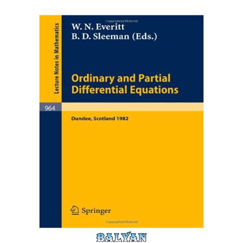 معادلات دیفرانسیل معمولی و جزئی وبلاگ کتابخانه دیجیتال بلیان