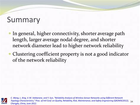 reliability analysis for wireless sensor networks ppt