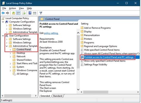 Control Panel In Windows How To Disable The Panel In The System