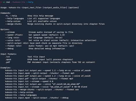github nazdridoy kokoro tts a cli text to speech tool using the