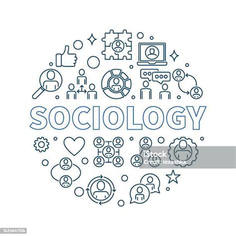 사회학 벡터 둥근 선 배너입니다 사회적 상호 작용 개념 배경 사교모임에 대한 스톡 벡터 아트 및 기타 이미지 사교모임 과학 사회학 Istock