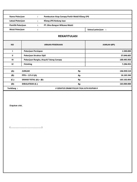 Rabp Canopy Parkir Mobil Dinding Pdf
