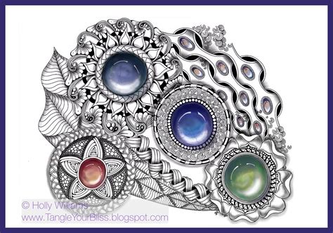 Zen Gems Doodle Art Gem Drawing And Zentangle Patterns