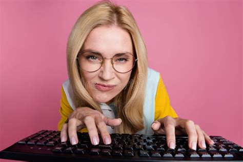 Photo Of Funky Funny Adorable Woman Hacking Web Site Writing Coding App
