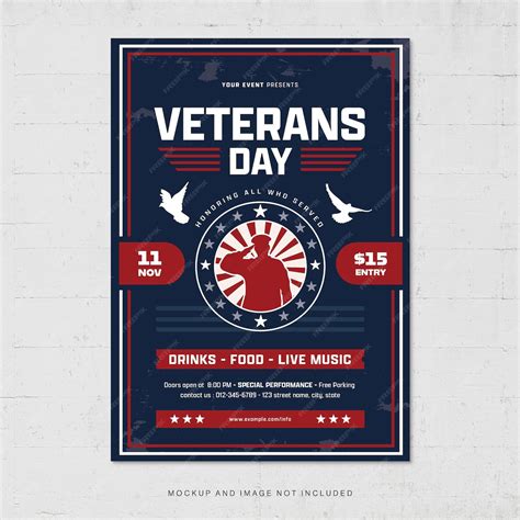 Premium Psd Veterans Day Military Flyer Template For Army In America