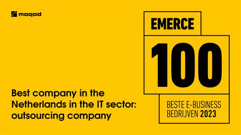 Moqod Honored In The Emerce 100 List 2023 As Best It Outsourcing