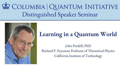 Columbia Quantum Initiative Distinguished Speaker Lecture Department