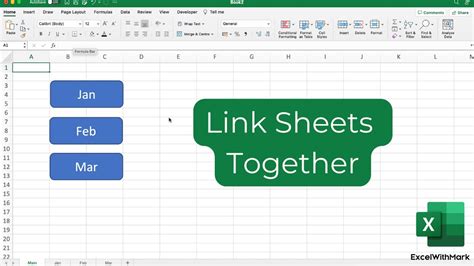 Links In Excel To Quickly Navigate Between Worksheets With Buttons Youtube