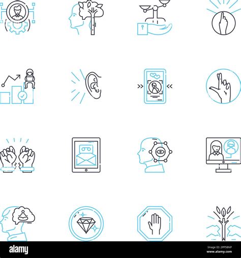 Joined Individuals Linear Icons Set Unity Collective Collaboration Partnership Fellowship