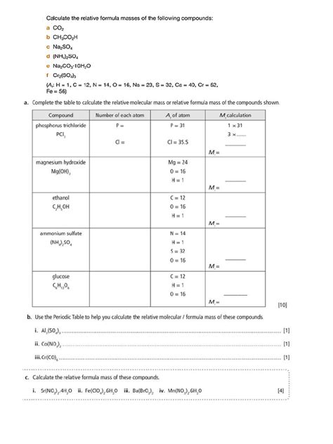 Igcse Chem Calculation Pdf