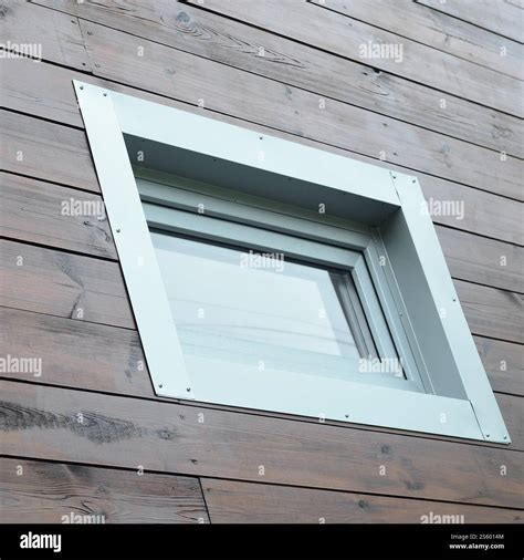 Plastic Pvc Window In Modern Passive Wooden House Facade Wall Pvc