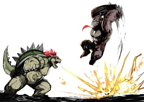 Bowser And Donkey Kong Mario And More Drawn By Yourfreakyneighbourh Danbooru