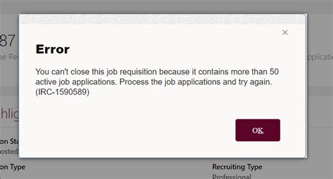 Unable To Cancel Job Requisition Which Has Over 50 Candidates — Cloud Customer Connect
