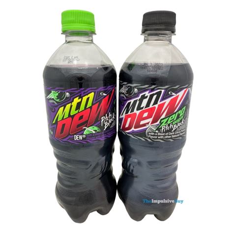 Review Mtn Dew Pitch Black 2023 And Mtn Dew Pitch Black Zero Sugar