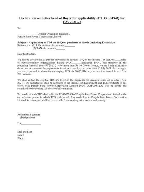 194 Q Declaration Pdf Finance And Money Management Law