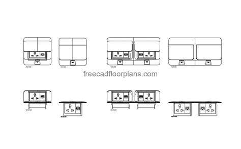 Pop Up Floor Box Autocad Block Free Cad Floor Plans