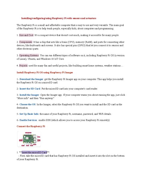 Lab 4 Raspberry Pi Setup With Sensors And Actuators Guide Studocu