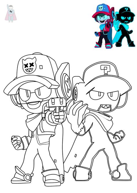 Brawl Stars Free Coloring Pages Glitch Larry And Lawlie