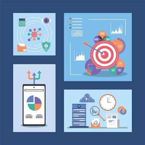 Premium Vector Analytics Statistics Set