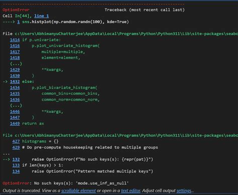 Python Seaborn Pairplot Error Optionerror No Such Keyss Einfasnull Any