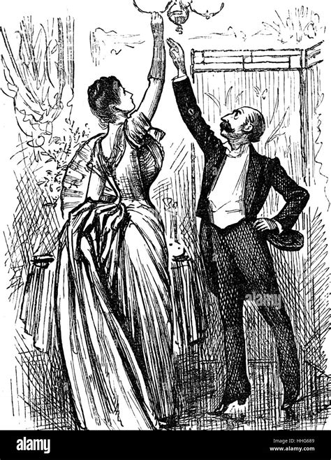 George Du Maurier Cartoon From Punch Magazine Showing An Upper Class English Couples Trying