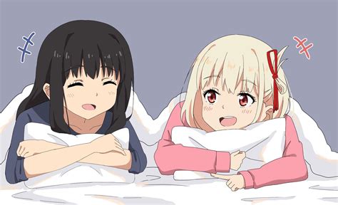Takina Inoue And Chisato Nishikigi By Ryucchi R Lycorisrecoil