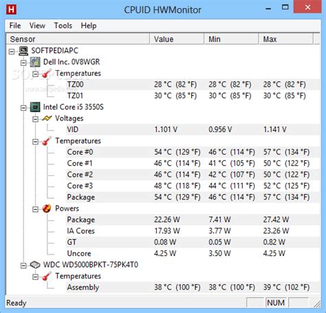 HWMonitor Hardware Diagnostic Software