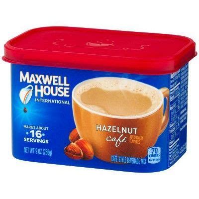 Maxwell House International Hazelnut Cafe Light Roast Coffee - 9oz Tub ...