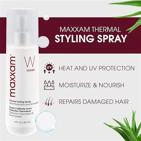 Maxxam Spray De Peinado Térmico Con Acondicionador Hidratante Sin Enjuague Protector Térmico