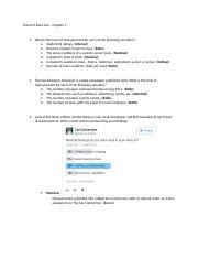 Connect Exercises Chapter 1 Connect Exercises Chapter 1 1 What Is The Level Of Measurement