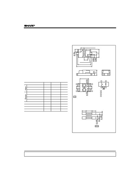 Gp2s60b Datasheet 1 6 Pages Sharp Subminiature Reflective Type