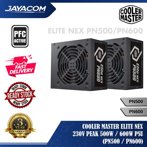 Cooler Master Elite Nex Pn500 500w Pn600 600w 230v Peak Psu Power