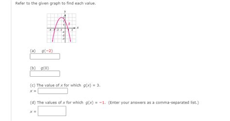 solved refer to the given graph to find each value y 1 x