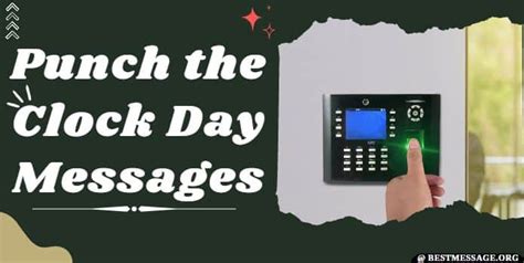 Punch The Clock Day Messages Quotes And Sayings