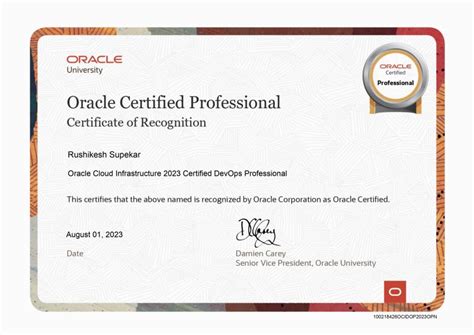 Rushikesh Supekar On Linkedin Oraclecertified Oraclecloud