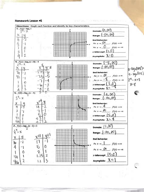 Adv Alg 2 Unit 6 Lesson 5 Homework Key Pdf