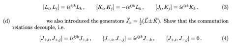 Solved The Lorentz Group Satisfies The Commutation Relations