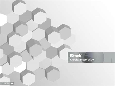 육각 추상 벡터 배경 흰색과 회색 톤 0명에 대한 스톡 벡터 아트 및 기타 이미지 0명 3차원 형태 개념 Istock